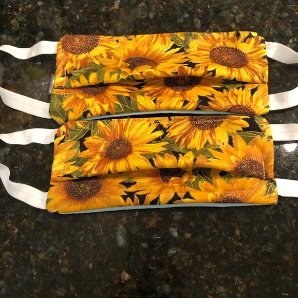 Homemade | Accessories | New 2 Face Masks Sunflowers Homemade Set Of ...